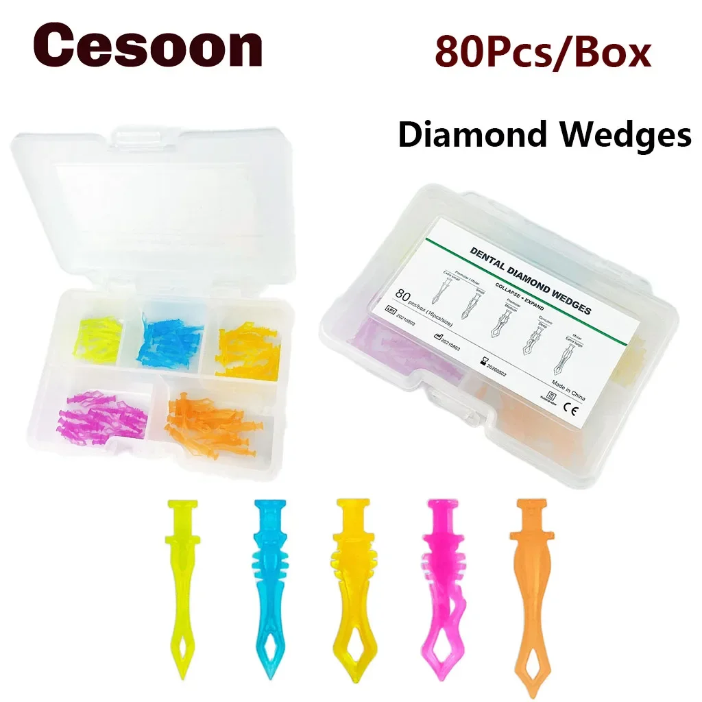 80Pcs-Box-Dental-Diamond-Wedges-Adaptive-Interdental-Teeth-Wedge ...