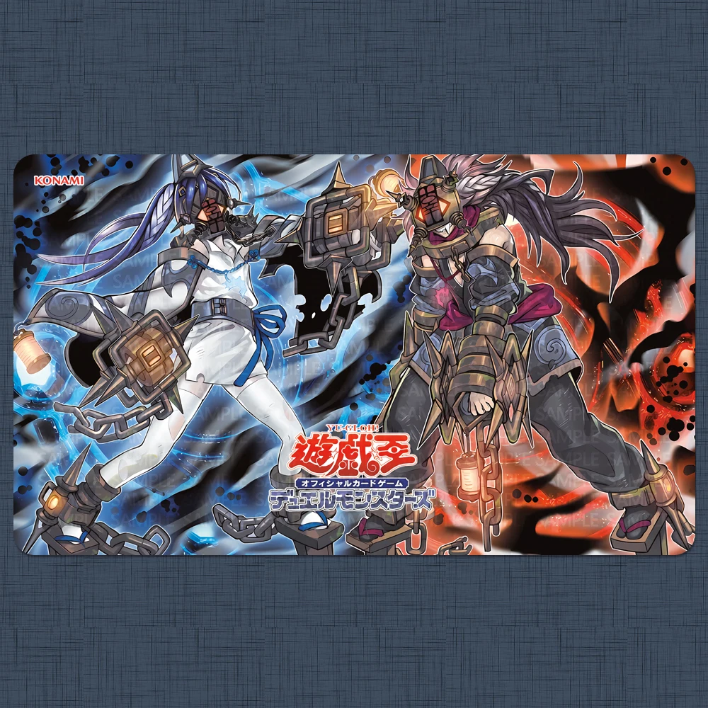 Yugioh-Playmat-Unchained-Twins-Rakea-Unchained-Twins-Aruha-Card-Games ...