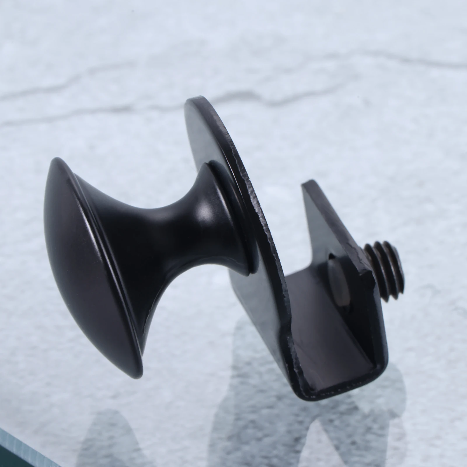 1pc Glass Door Clamp Handle Fixture Pulls Black Stainless Steel Doors ...