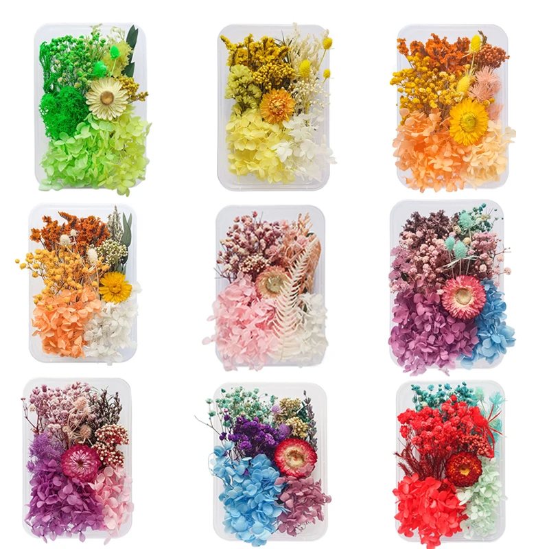 Eternal Flower Box Mixed Dry Flower Materials Candle Aromaterapia Fan ...