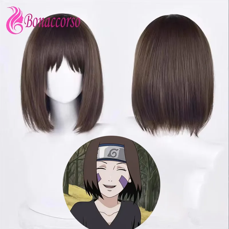HOKAGE NINJA Nohara Rin Cosplay Wig Synthetic Short Straight Wig Anime ...