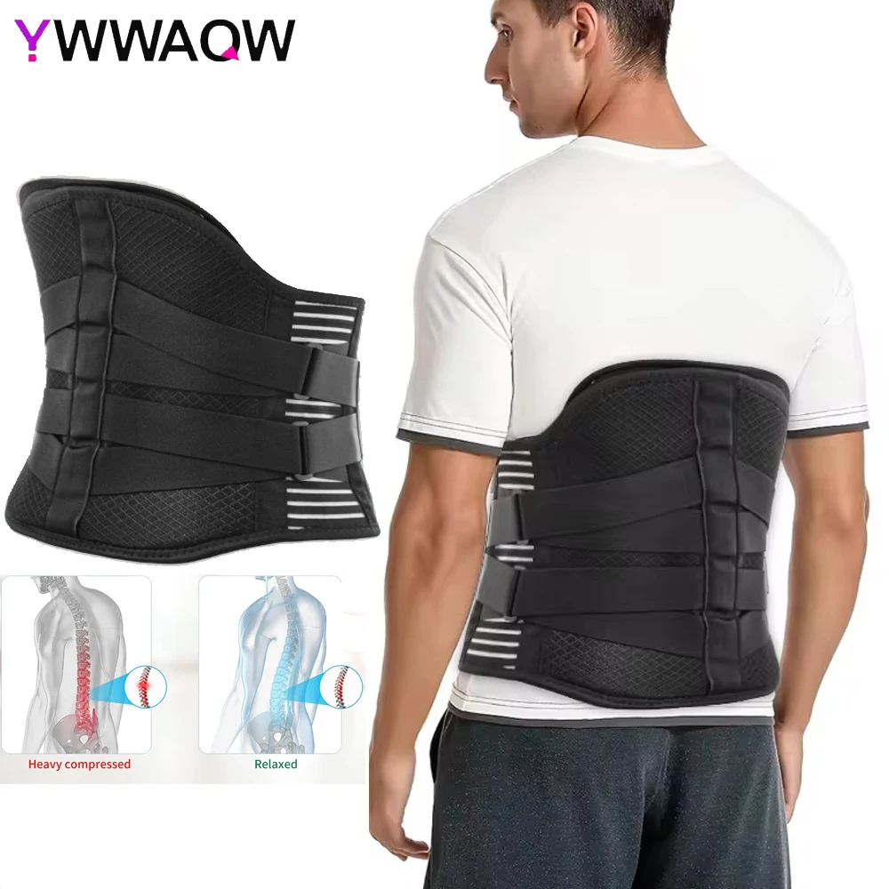 Lower-Back-Brace-Lumbar-Support-Belt-Adjustable-Double-Pull-Breathable ...