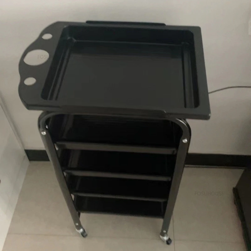Nordic simple Barber Shop Salon Trolley with Wheels Auxiliary Tools Trolley Beauty Salon Dedicated Hairdressing Trolley Shelf Z AliExpress
