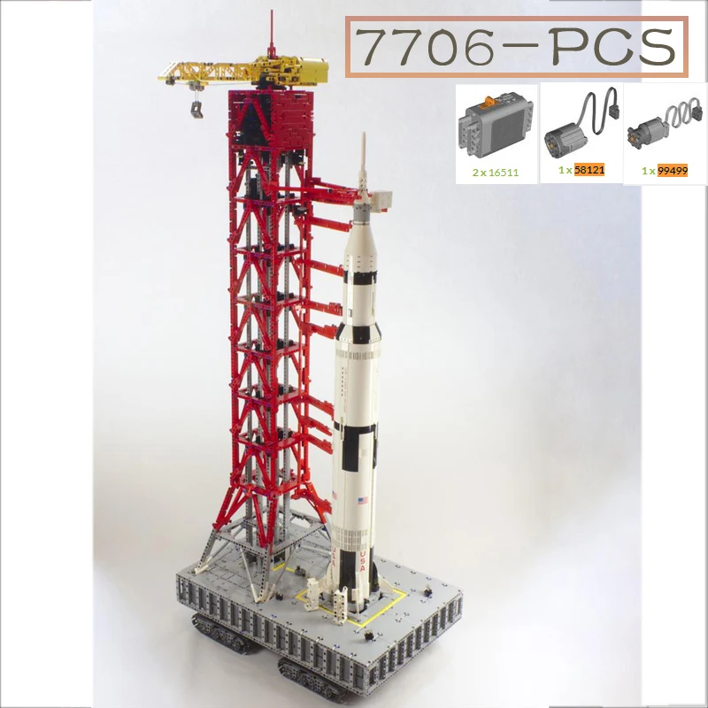7706PCS-MOC-60088-Rocket-Launch-Tower-Bracket-Building-Blocks-Birthday ...