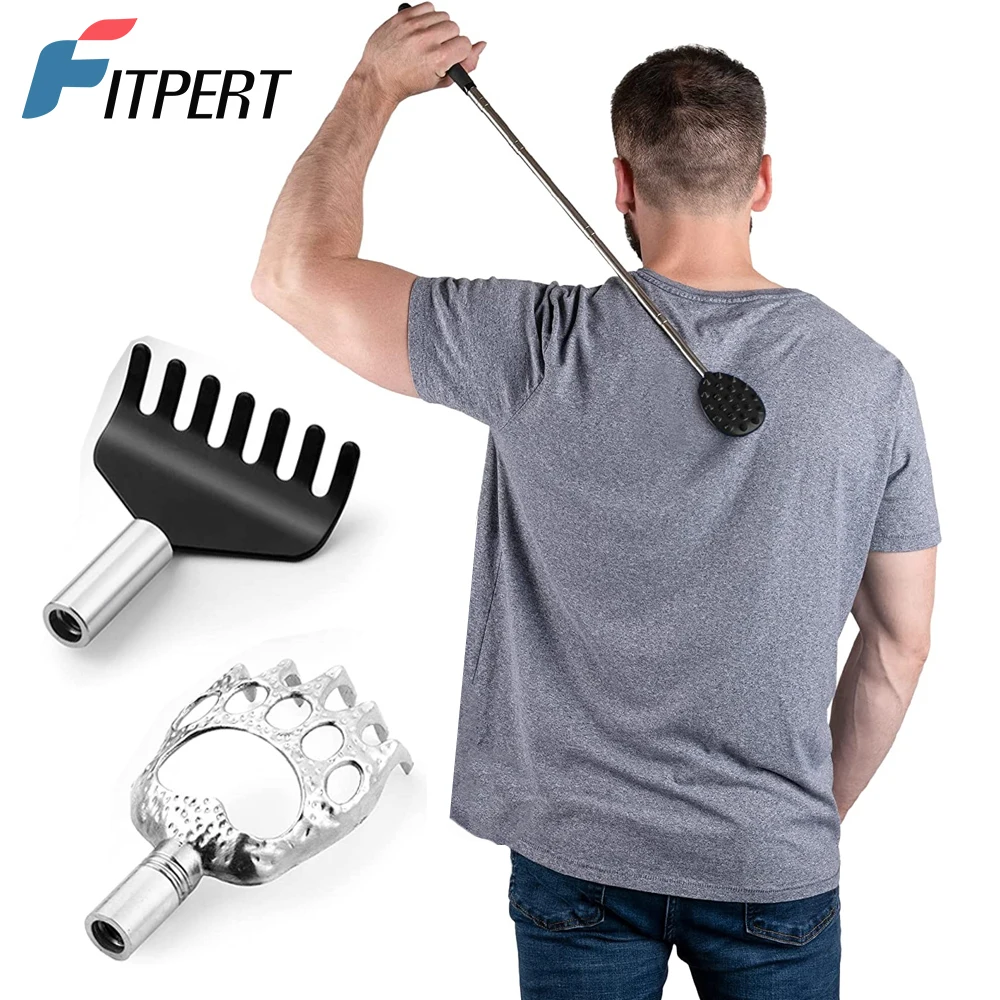 Extendable Back Scratcher with 3Pcs Detachable Scratching Head,Super ...