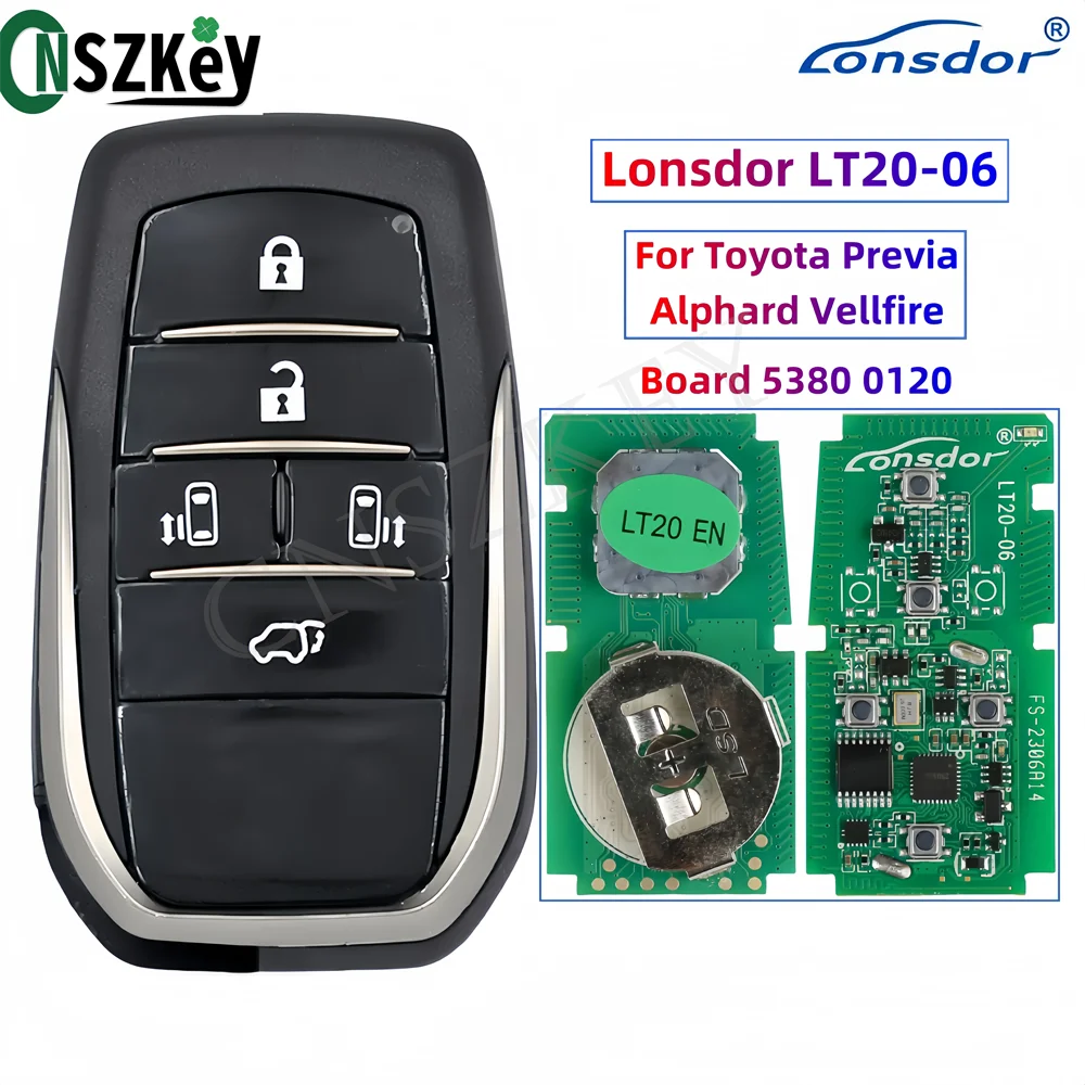 CNSZKEY-Lonsdor-LT20-06-Board-5380-0120-8A-4D-Chip-Smart-Key-Remote-For ...
