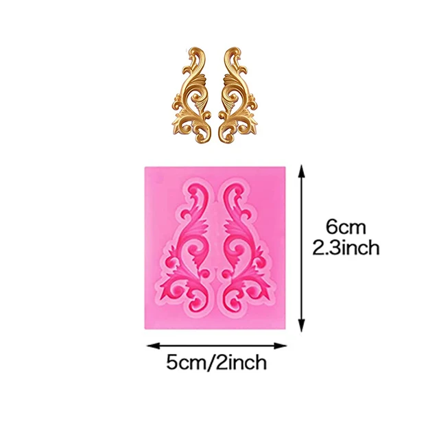 Embossed Lace Mold Fondant Silicone Mold Baroque Style Mold 3D ...