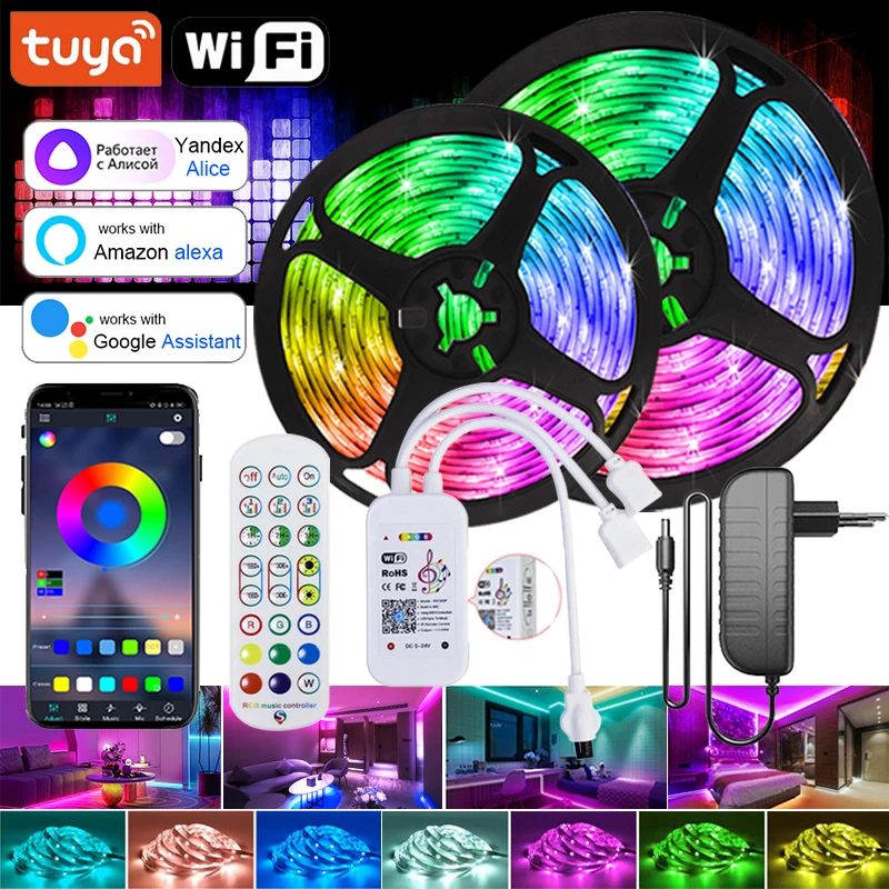 Wifi-Led-Strip-Light-Smart-Life-220V-5050-Rgb-Led-Tape-Lights-Magic ...