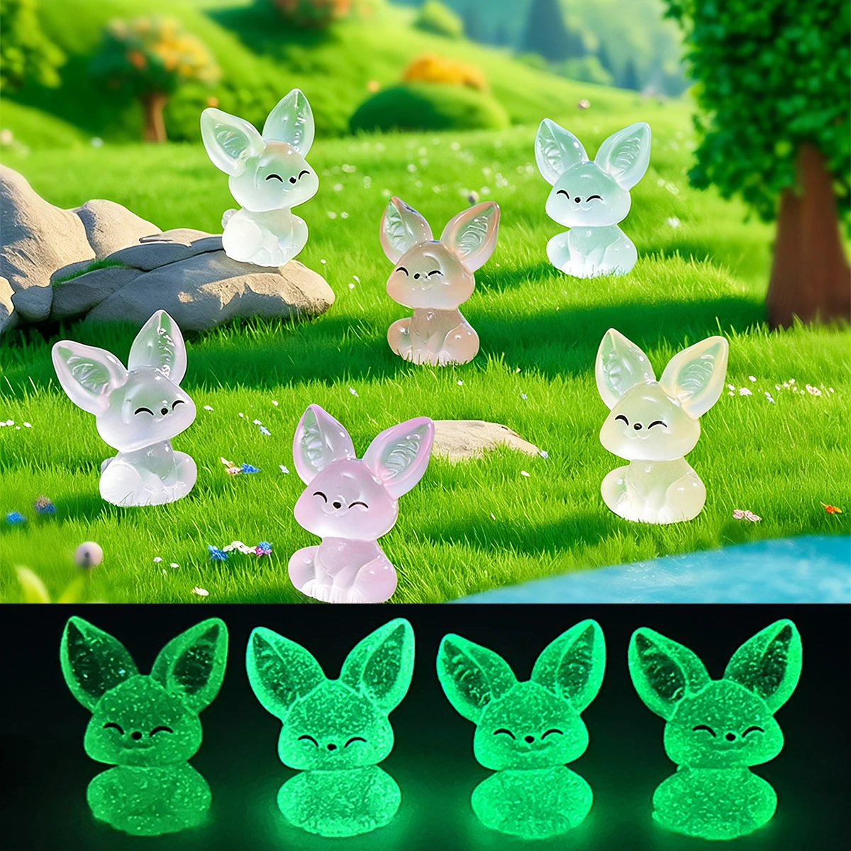 Glow In The Dark Fox Ornaments 10/20PCS Luminous Fennec Fox For Fairy ...