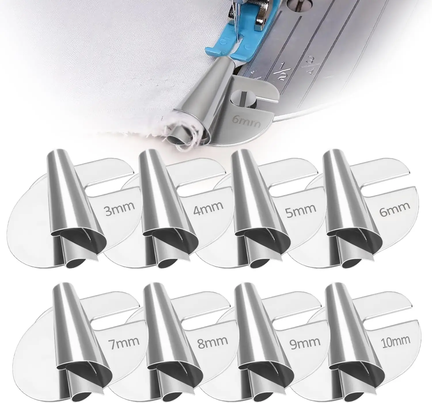 (3-10mm) Rolled Hem Hammer Foot for Sewing Machine Rolled Hem ...