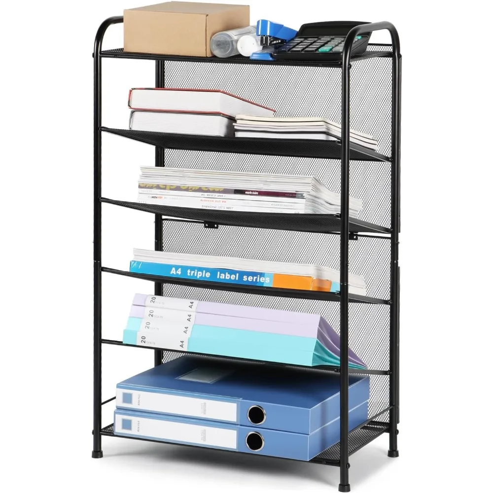 6-Tier-File-Organizer-for-Desk-Under-Desk-Storage-with-Sliding-Trays ...