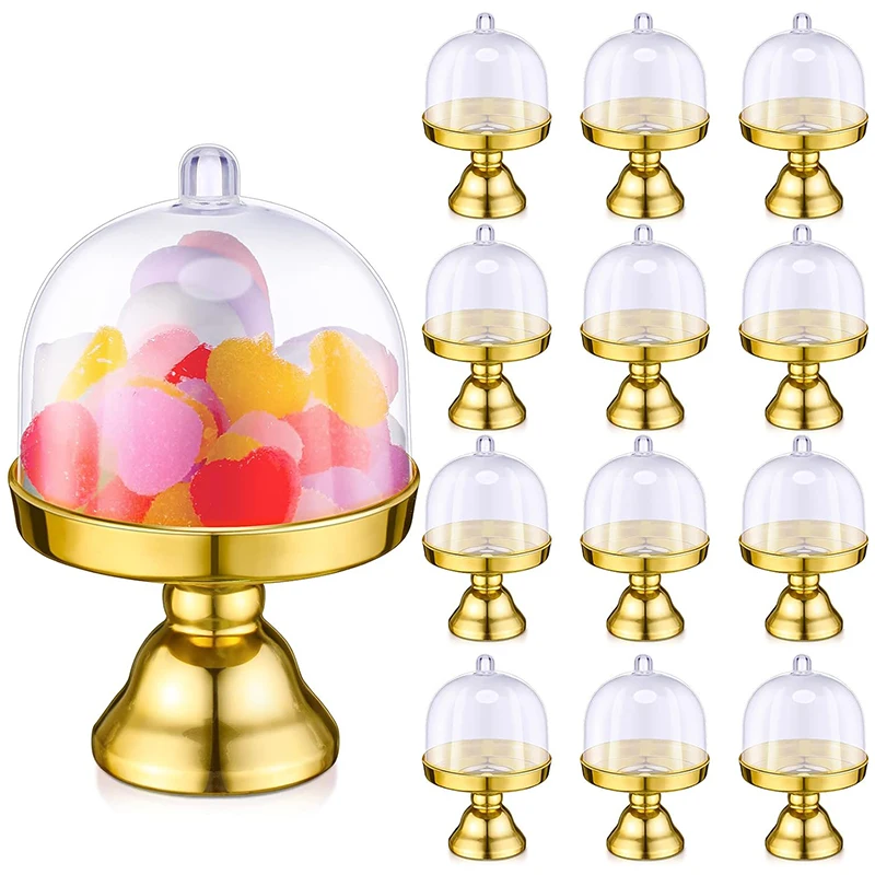 4/12pcs Clear Plastic Mini Candy Cupcake Boxes Wedding Gift Box Party ...