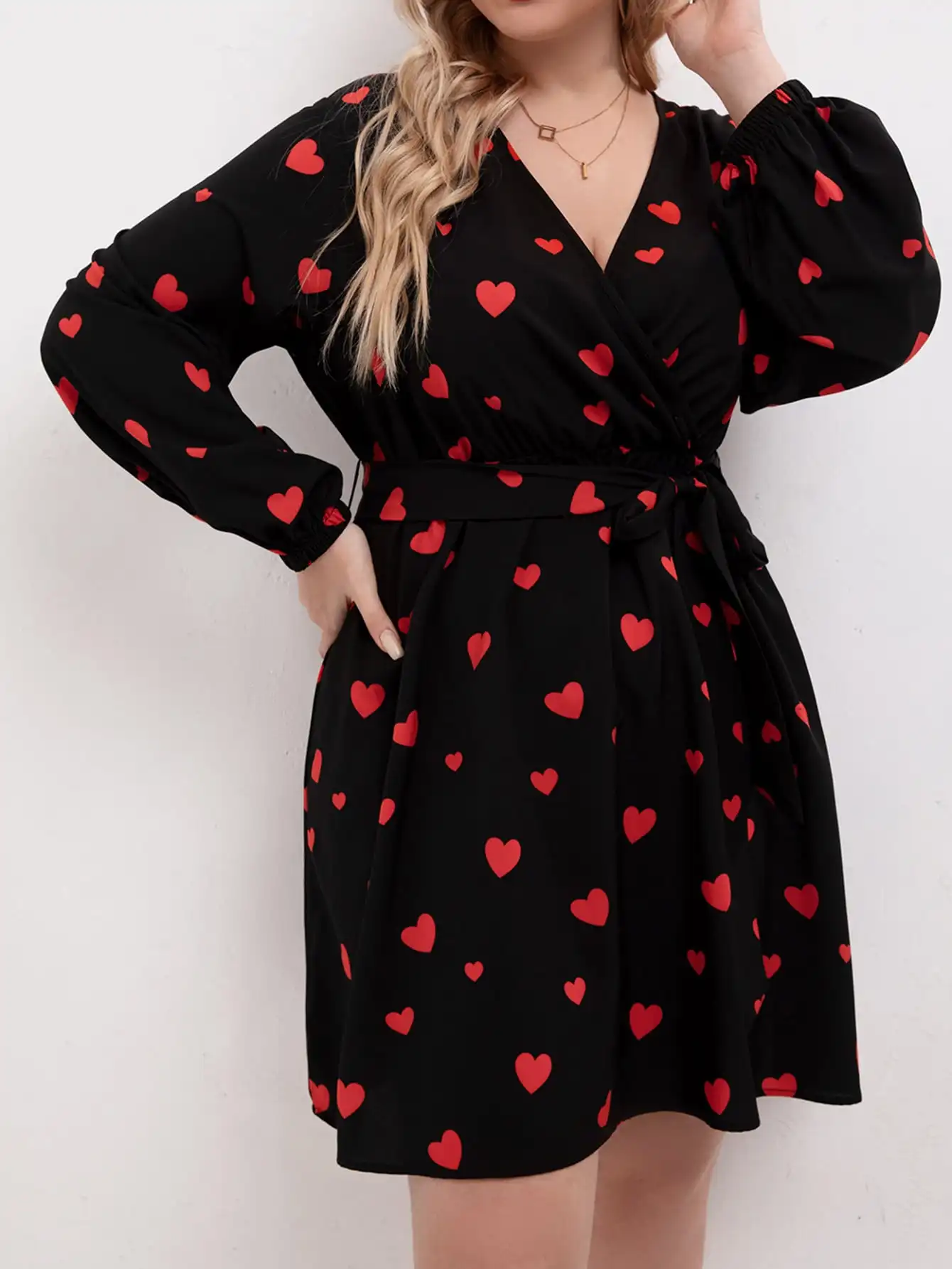 Finjani-vestidos-de-talla-grande-para-mujer-vestido-Midi-elegante-con ...