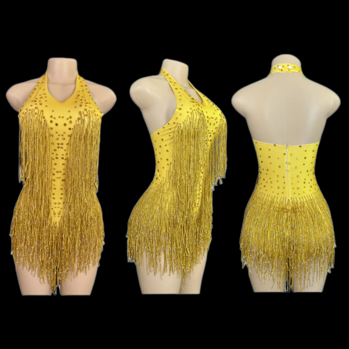 Body-brillante-con-flecos-y-diamantes-de-imitaci-n-para-mujer-traje-de ...