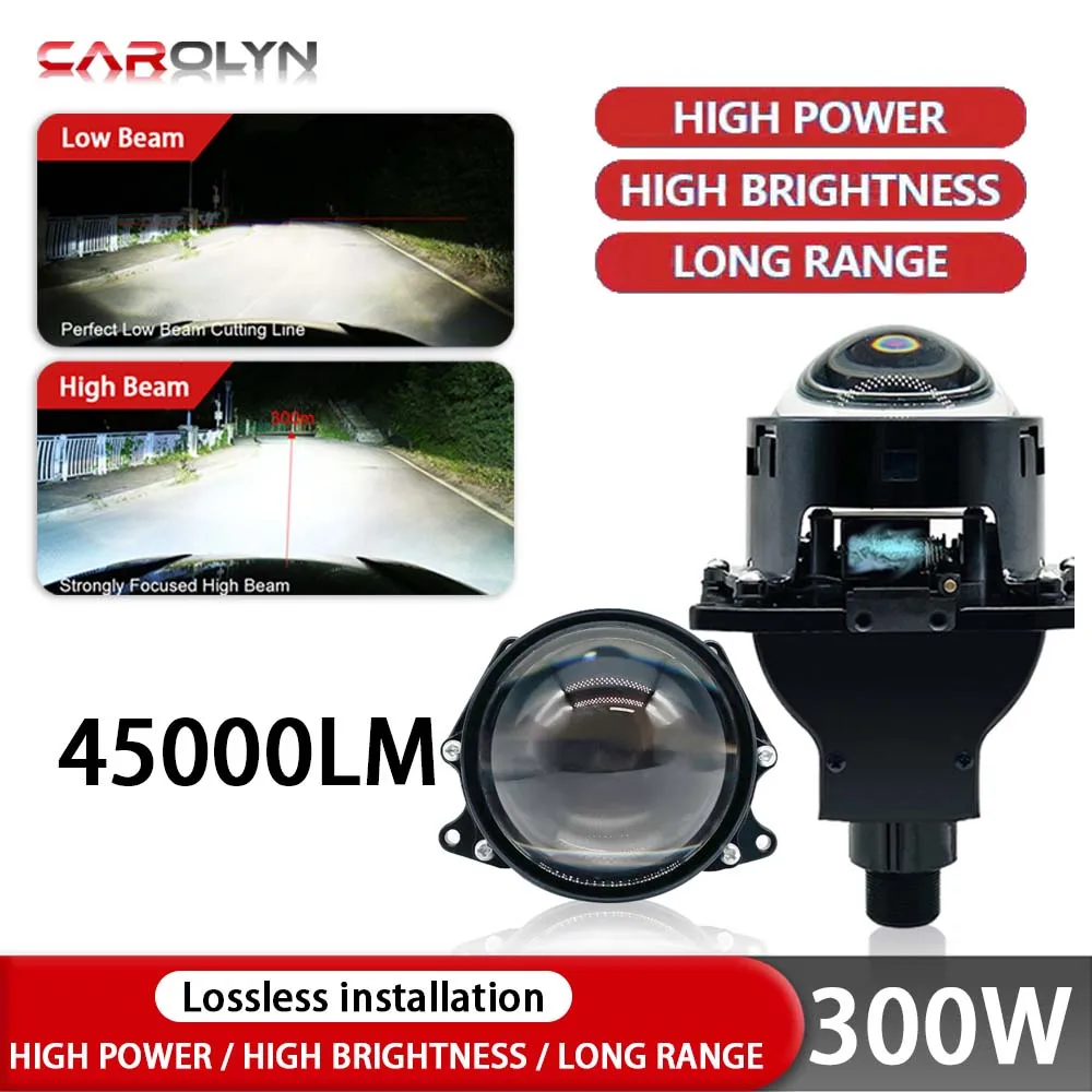 2pcs-car-bi-led-projector-motorcycle-general-laser-lens-car-headlights ...