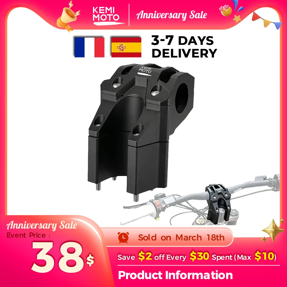 For-Surron-X-Direct-Mount-Riser-Stem-Electric-Dirt-Bike-Off-Road ...