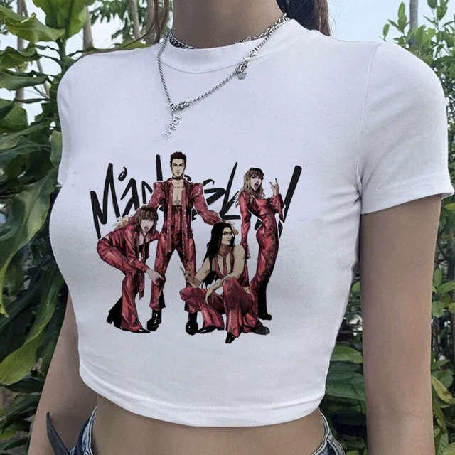 Maneskin clothes tshirt women aesthetic casual y2k clothes harajuku ...