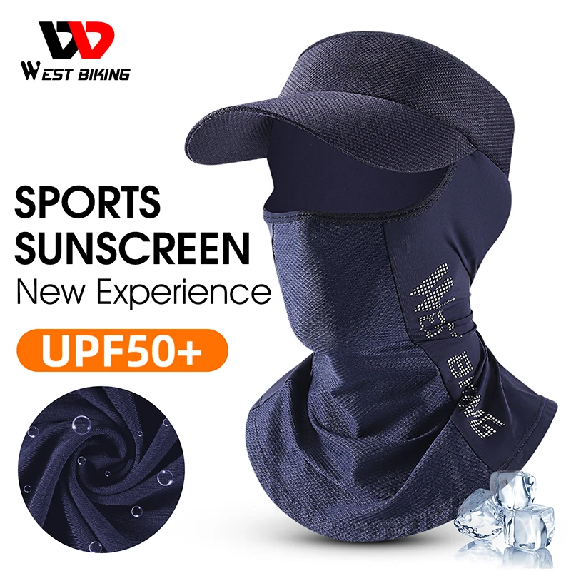 WEST BIKING Summer Cool Men Women Balaclava Exposed Hair Sun Protection ...