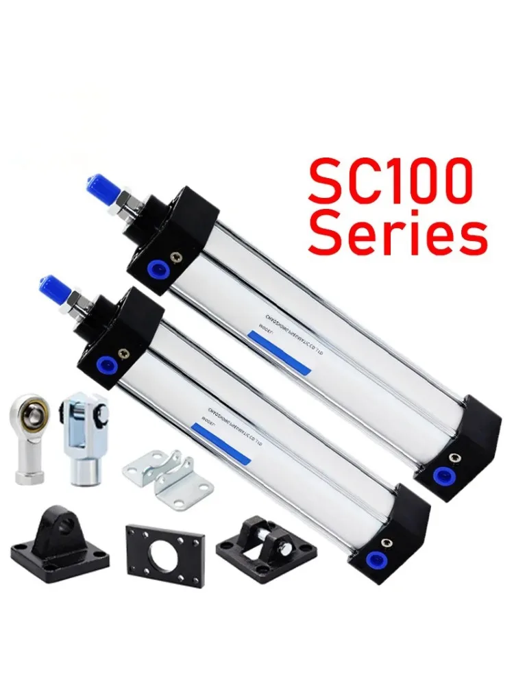 SC100-Air-Cylinder-Standard-Bore-100mm-Stroke-25-1000mm-Double-Acting ...