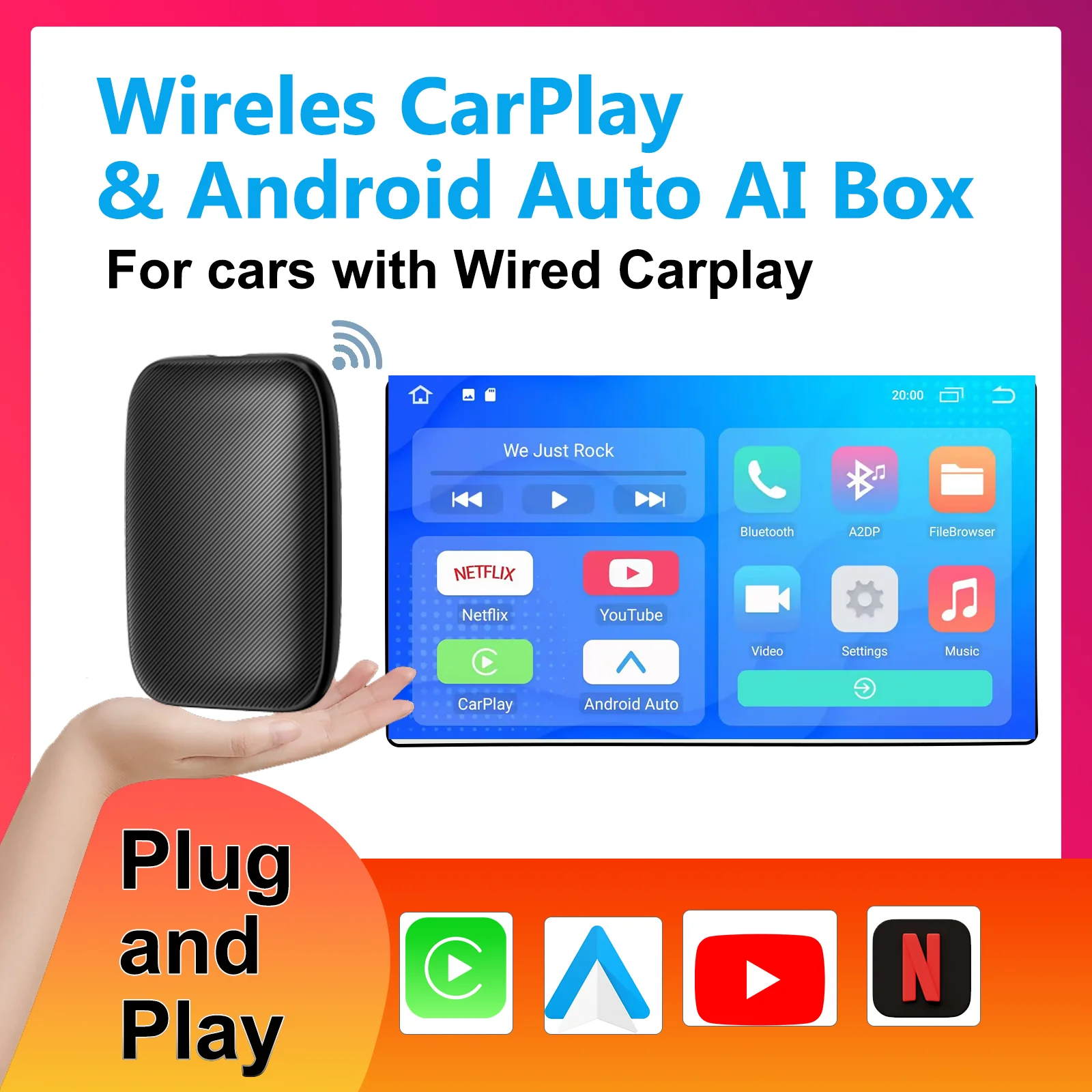 NEW-Mini-Android-Ai-Box-Wired-to-Wireless-CarPlay-Adapter-Android-auto ...