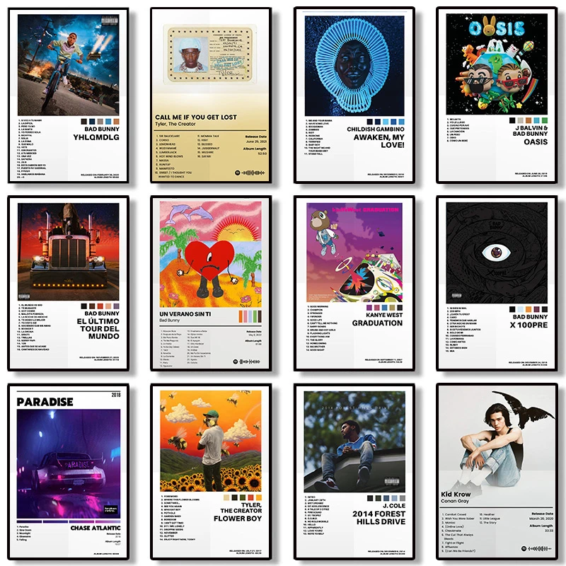 Music-Album-Cover-J-Cole-Poster-Bunny-Rapper-Hip-Hop-Rock-Band-Canvas ...