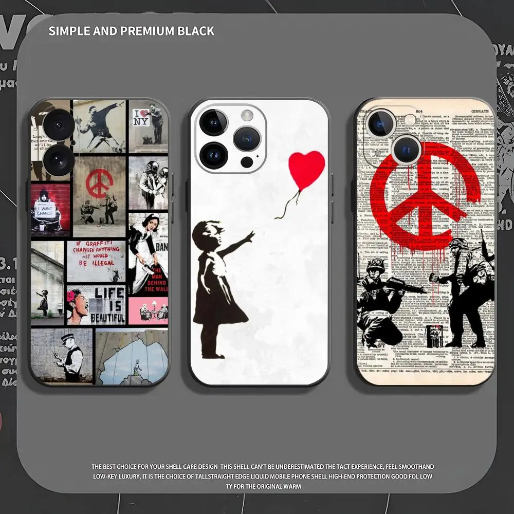 Graffiti Artist Banksy Phone Case For iPhone 16 16e 15 14 13 12 11 XS ...