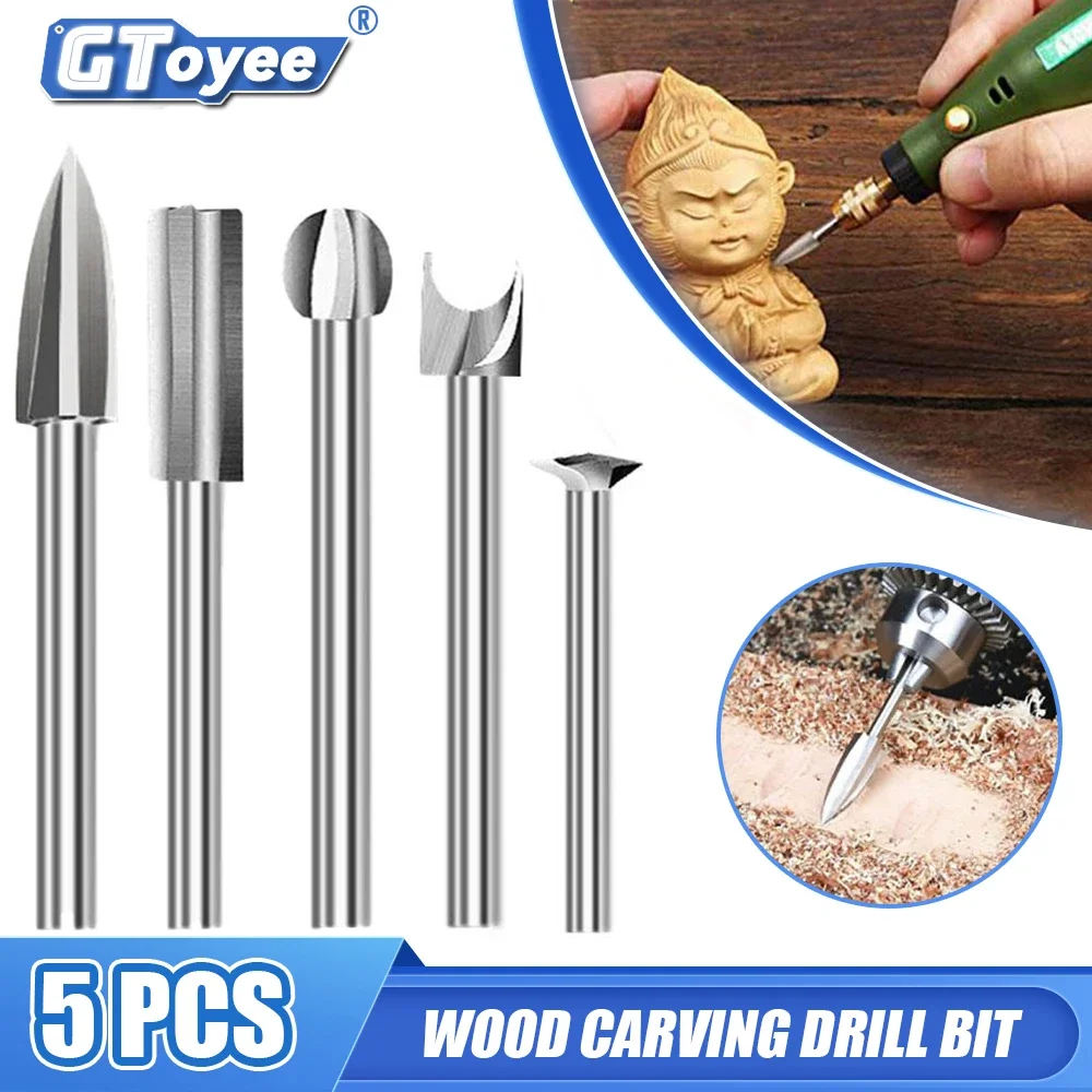 5PCS-Wood-Carving-Bits-HSS-Carving-Bits-Set-of-Carbide-Steel-Root ...