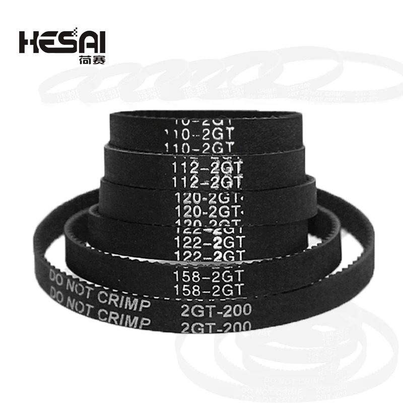 GT2 Closed Loop Timing Belt Rubber 2GT 6mm 3D Printers Parts 110 112 ...