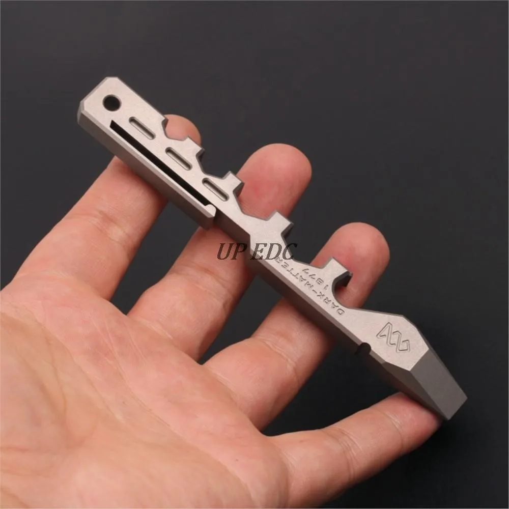 TC4-Titanium-Alloy-Crowbar-EDC-Multi-tool-Driver-Pry-Bar-Bottle-Opener ...