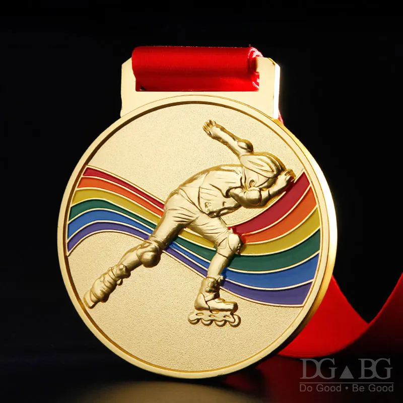 Ice-Skates-Medals-with-Neck-Ribbon-Gold-Sliver-Bronze-Skating ...