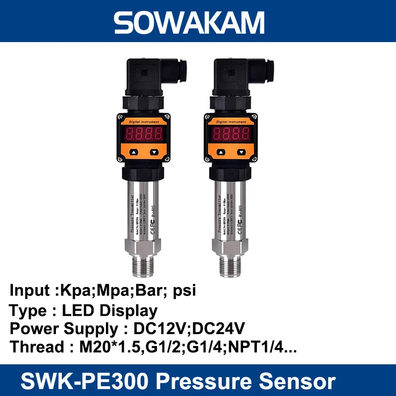 SWK-PE300-Pressure-Sensors-4-20mA-Transmitter-Transducer-1000bar-For ...