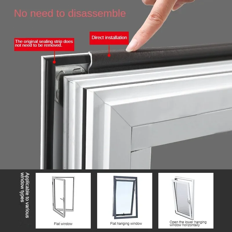 2M-Casement-Window-Seal-Tape-Soundproof-Acustic-Foam-S-Type-for-Weather ...