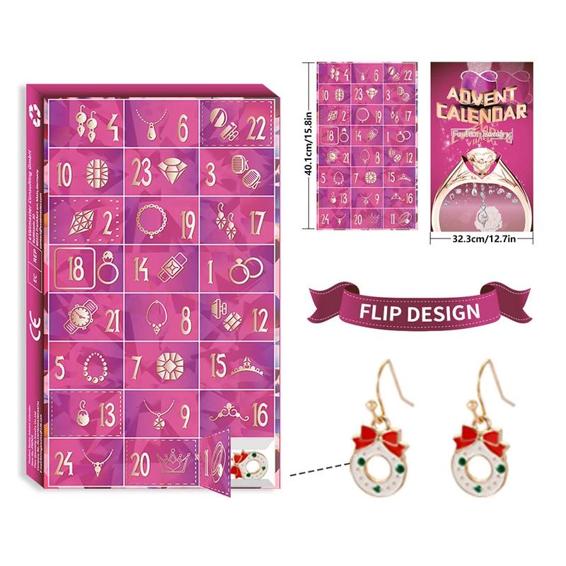 Advent Calendar Bracelet Charms | Christmas Countdown Calendar Gifts ...