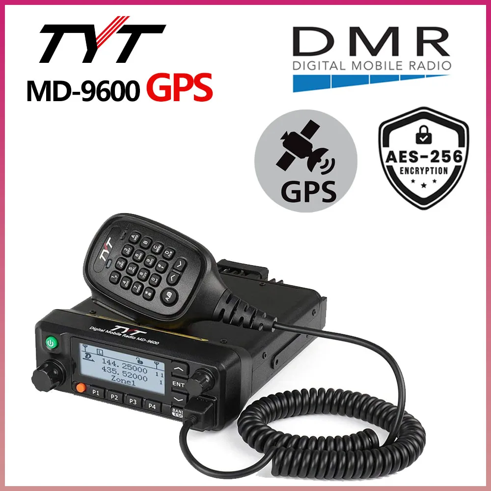 TYT-MD-9600-GPS-50KM-UHF-VHF-DMR-digital-radio-dual-time-slot-mobile ...