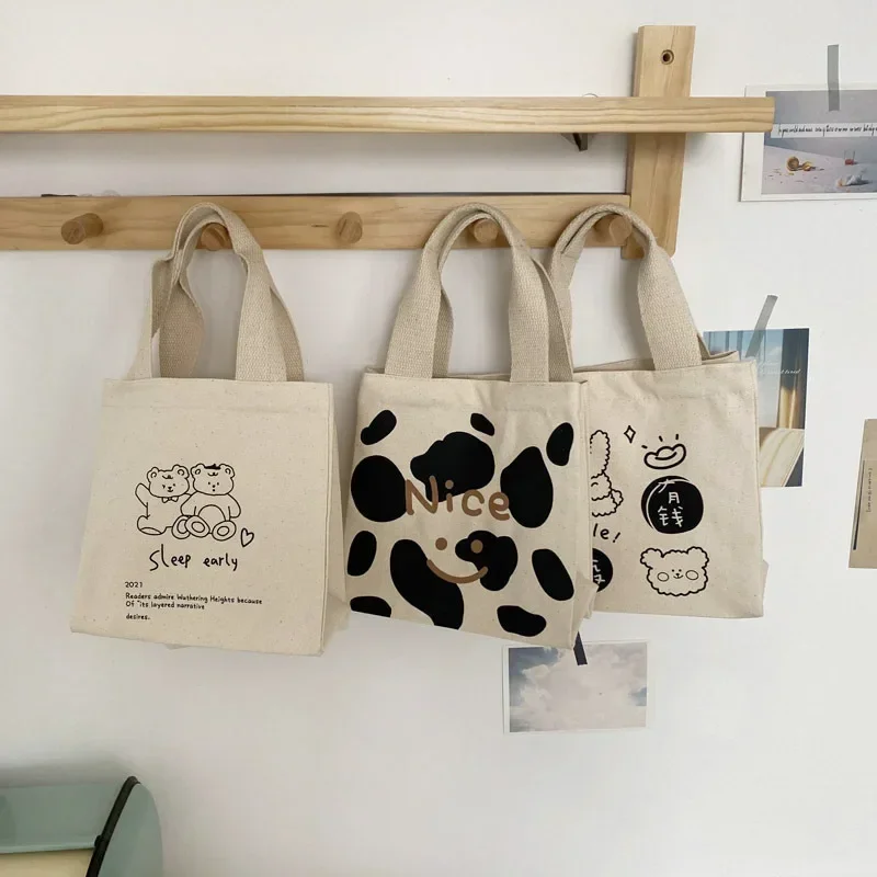 New-Lunch-Bag-Canvas-Lunch-Box-Picnic-Tote-Cotton-Cloth-Small-Handbag ...