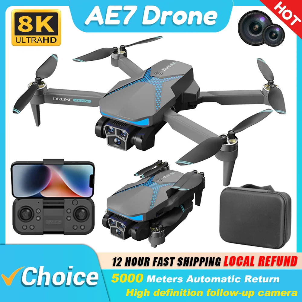 AE7-Controle-Remoto-Quadcopter-Drone-C-mera-8K-Genie-Optical-Flow-Hover ...