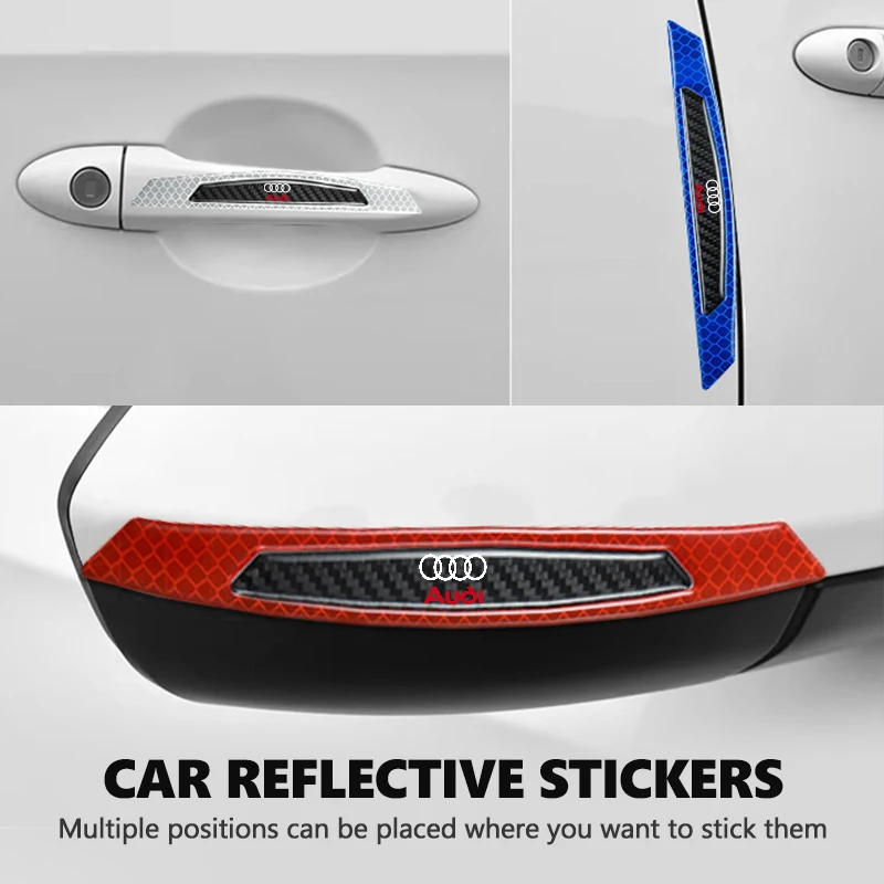 Car Door Handle Reflective Sticker Tape Reflector Warning Strip For ...