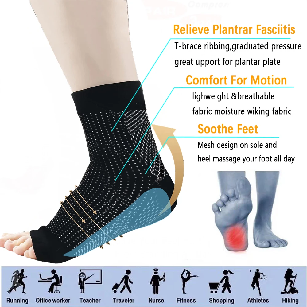 Sports-Socks-Brace-Foot-Angel-Ankle-Protector-Outdoor-Elastic-Compress ...