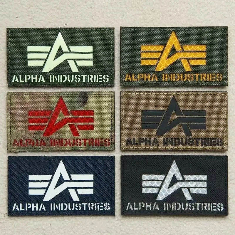 ALPHA-Industries-insignia-de-moral-reflectante-parches-de-gancho-y ...