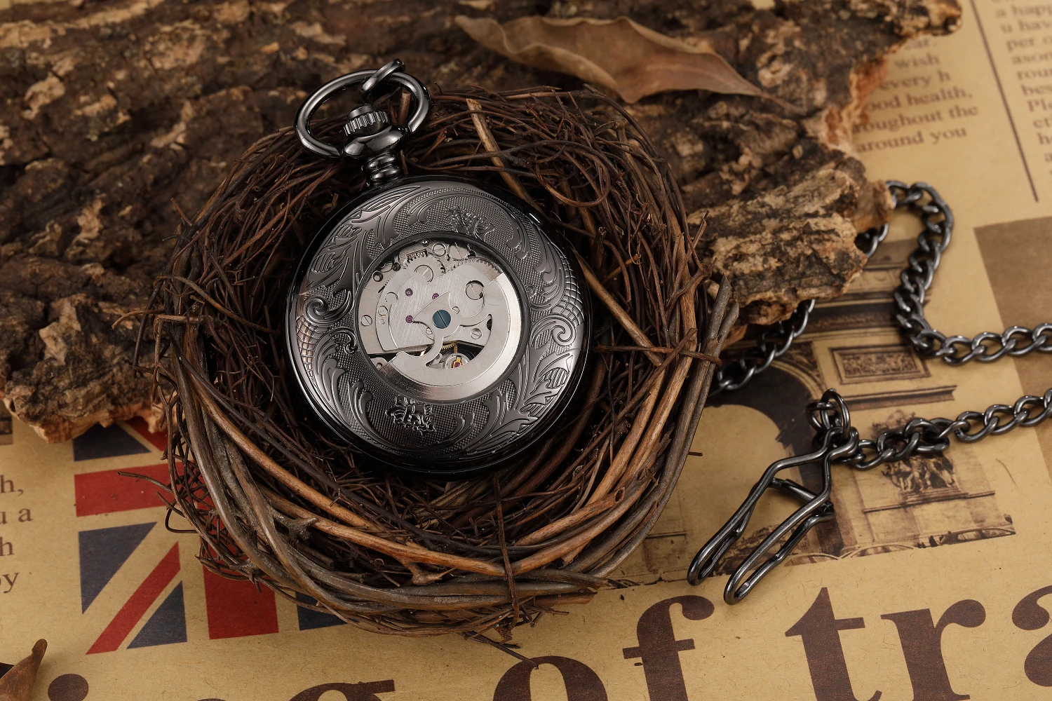 MONTRE A GOUSSET,6--Montre de poche mécanique Vintage pour hommes, en ...