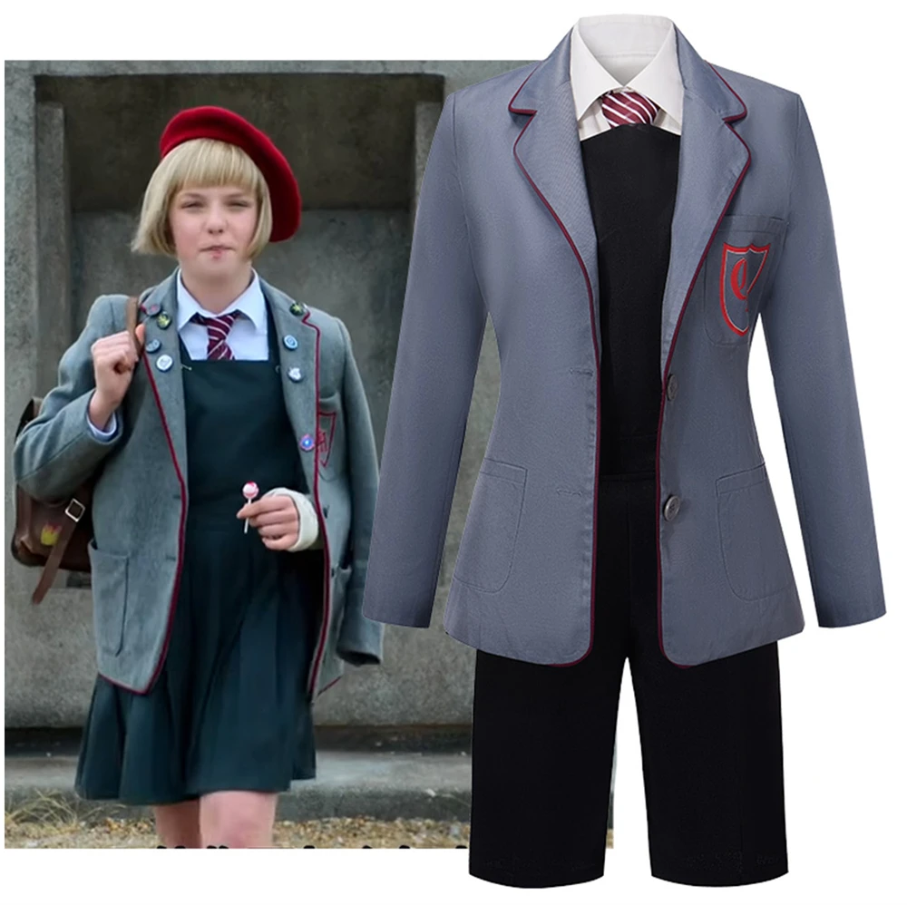 Disfraz de Matilda el musical para niñas, disfraz gris, uniforme ...