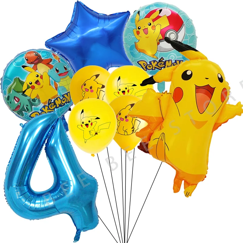 Conjunto de Globos de Pokémon para fiesta de cumpleaños, Set de Globos ...