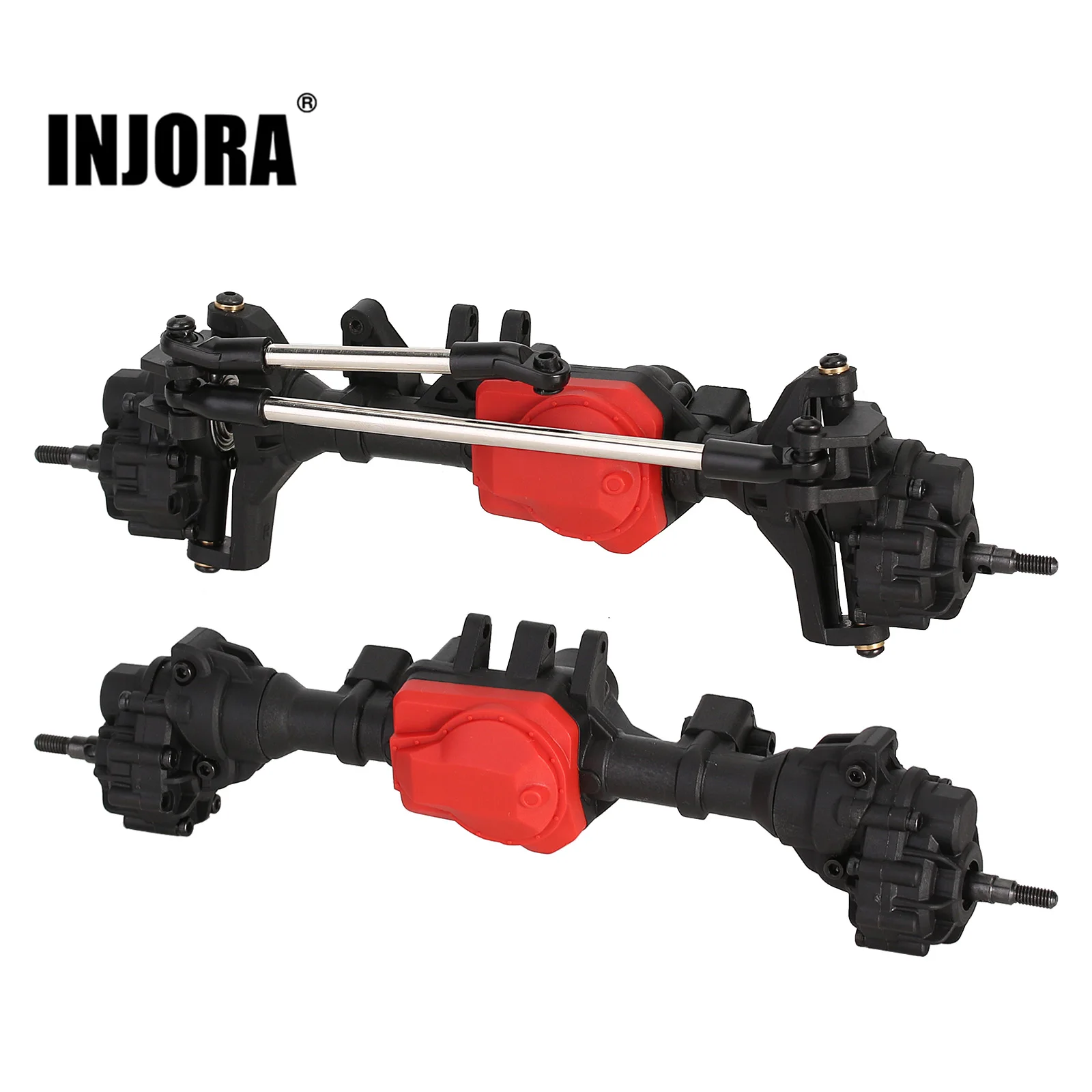 INJORA Complete Front Rear Straight Portal Axle for 1/10 RC Crawler Car ...