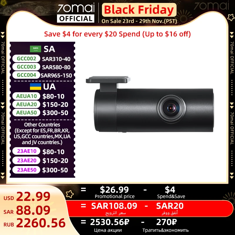 70mai-Interior-Cam-FC02-Only-for-70mai-A810-A800S-A500S-A400-Cannot-use ...