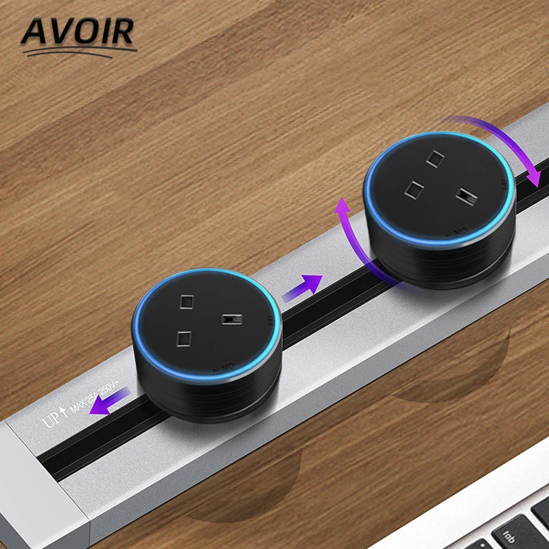 Avior-Power-Track-Socket-Universal-UK-Plug-Wall-Extension-Socket ...
