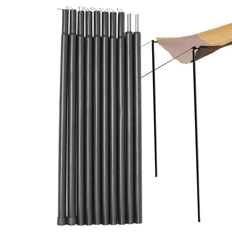 2m-Tent-Awning-Pole-Folding-Iron-Tube-Canopy-Rod-Telescopic-Sunshade ...