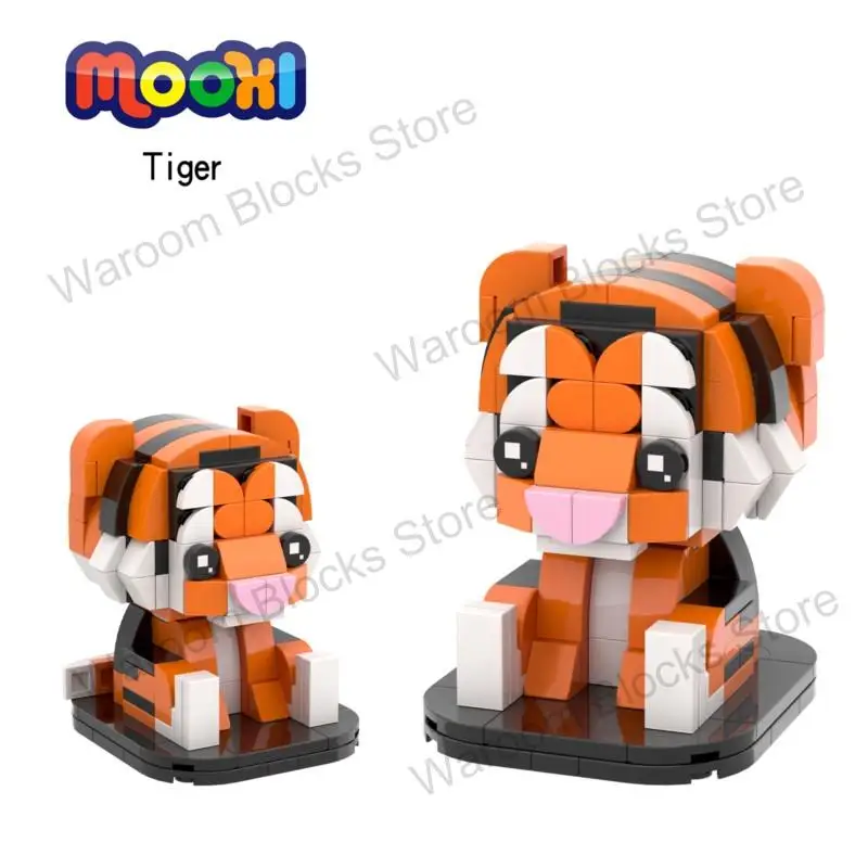 MOC7031-Anime-Cartoon-Tiger-Building-Blocks-Anime-3d-Animal-Bricks ...