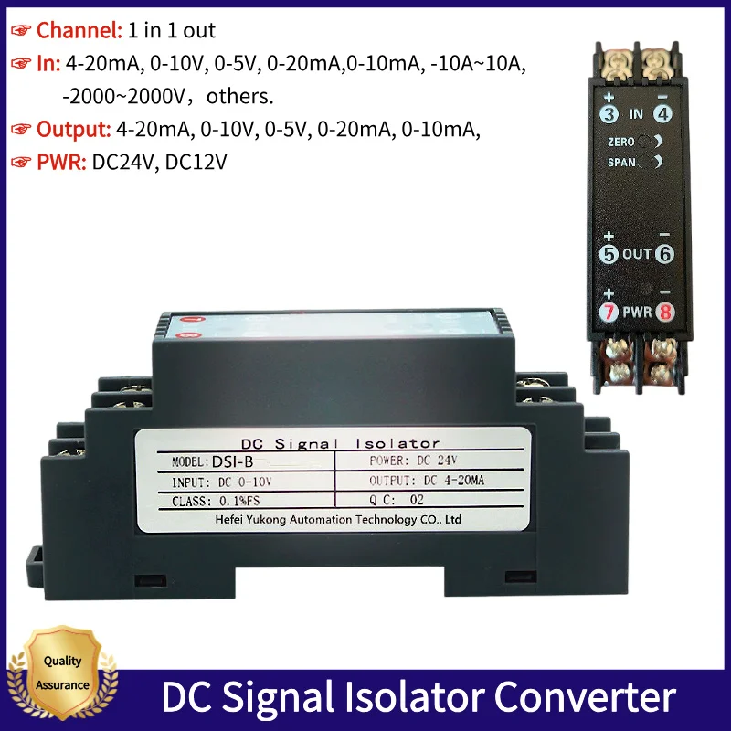 DC-Signal-Isolation-Transmitter-Input-0-10V-0-10A-Multiple-Signal-Isolator-Converter-4-20ma ...
