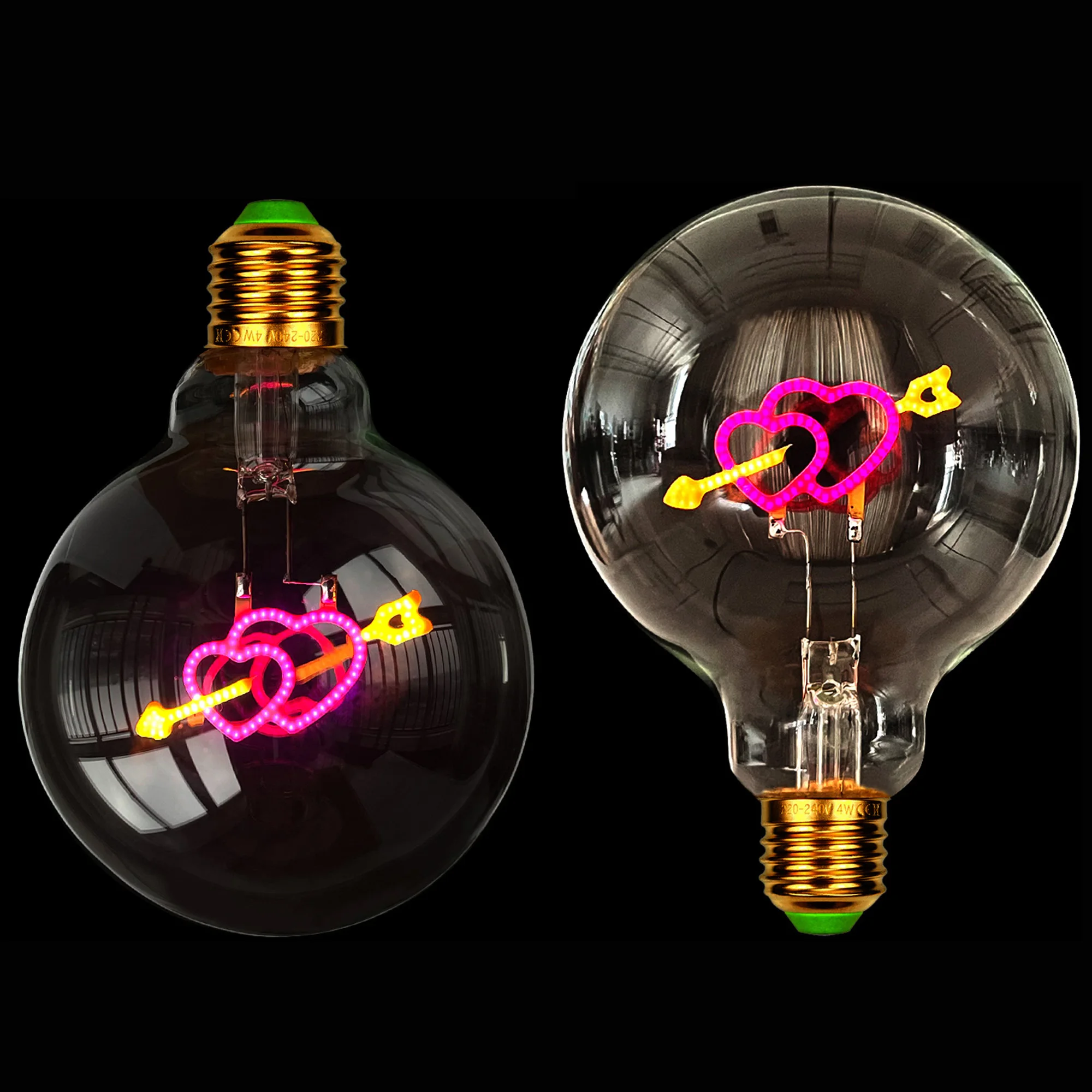 TIANFAN-Vintage-Edison-Led-Bulb-Big-Globe-G95-Heart-Cupid-s-Arrow-3W ...
