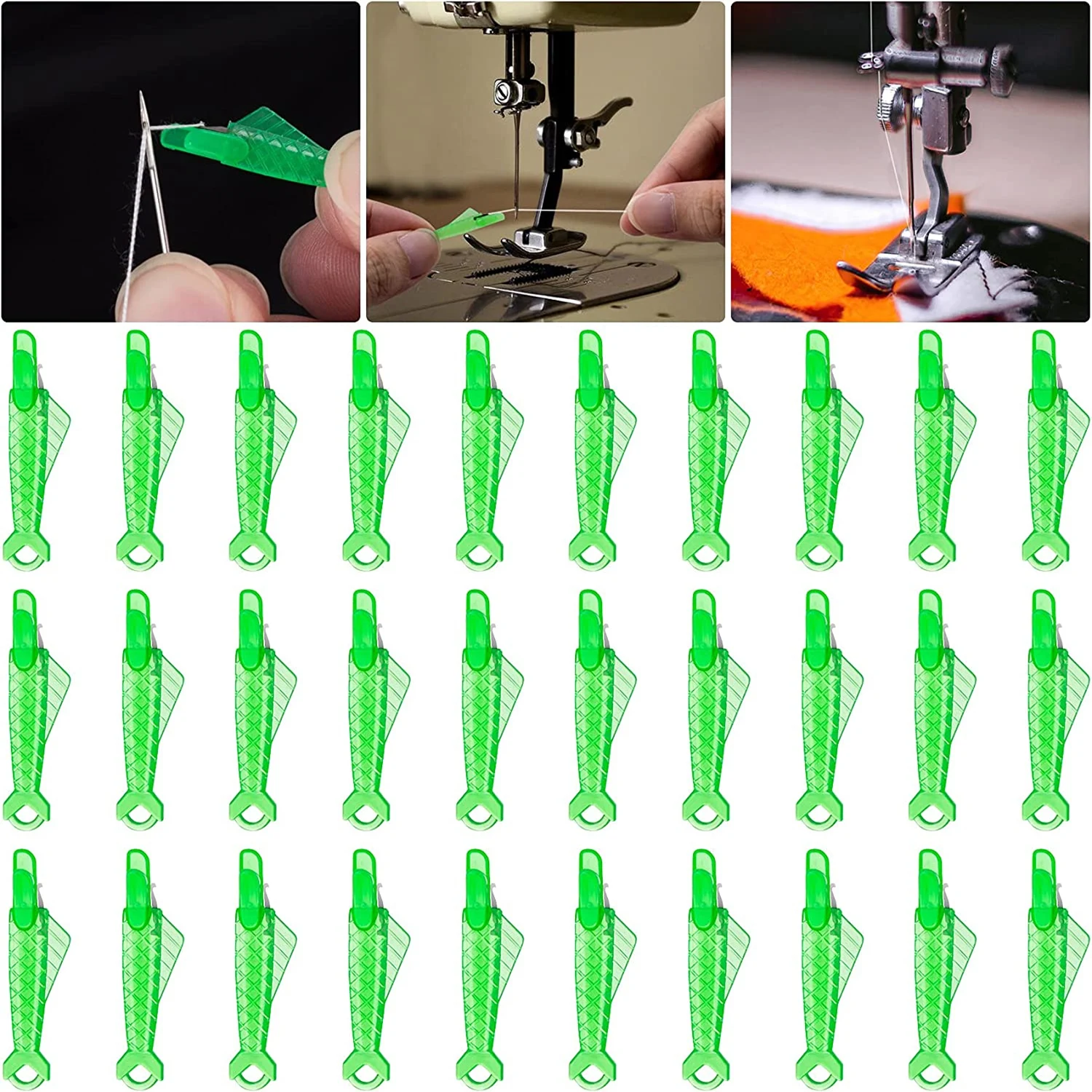 Sewing Machine Needle Threaders Fish Shape Manual Inserter Wire Loop ...